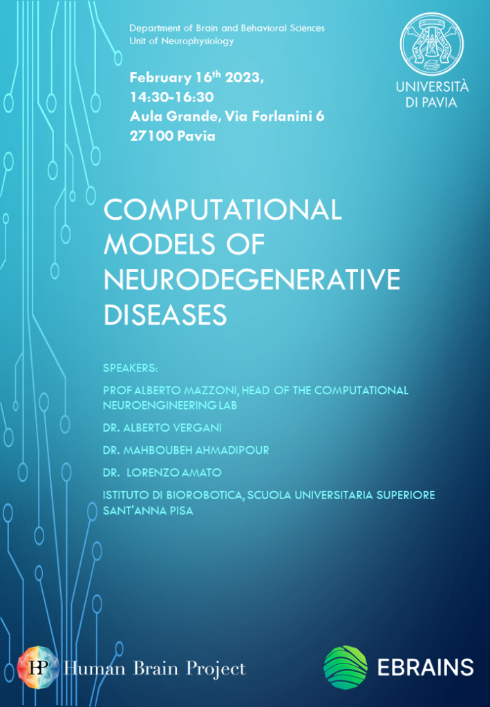 Computational models of neurodegenerative diseases